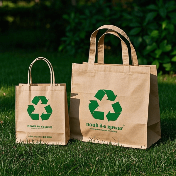 Custom Recycled Paper Shopping Bags Wholesale - POZI Packaging